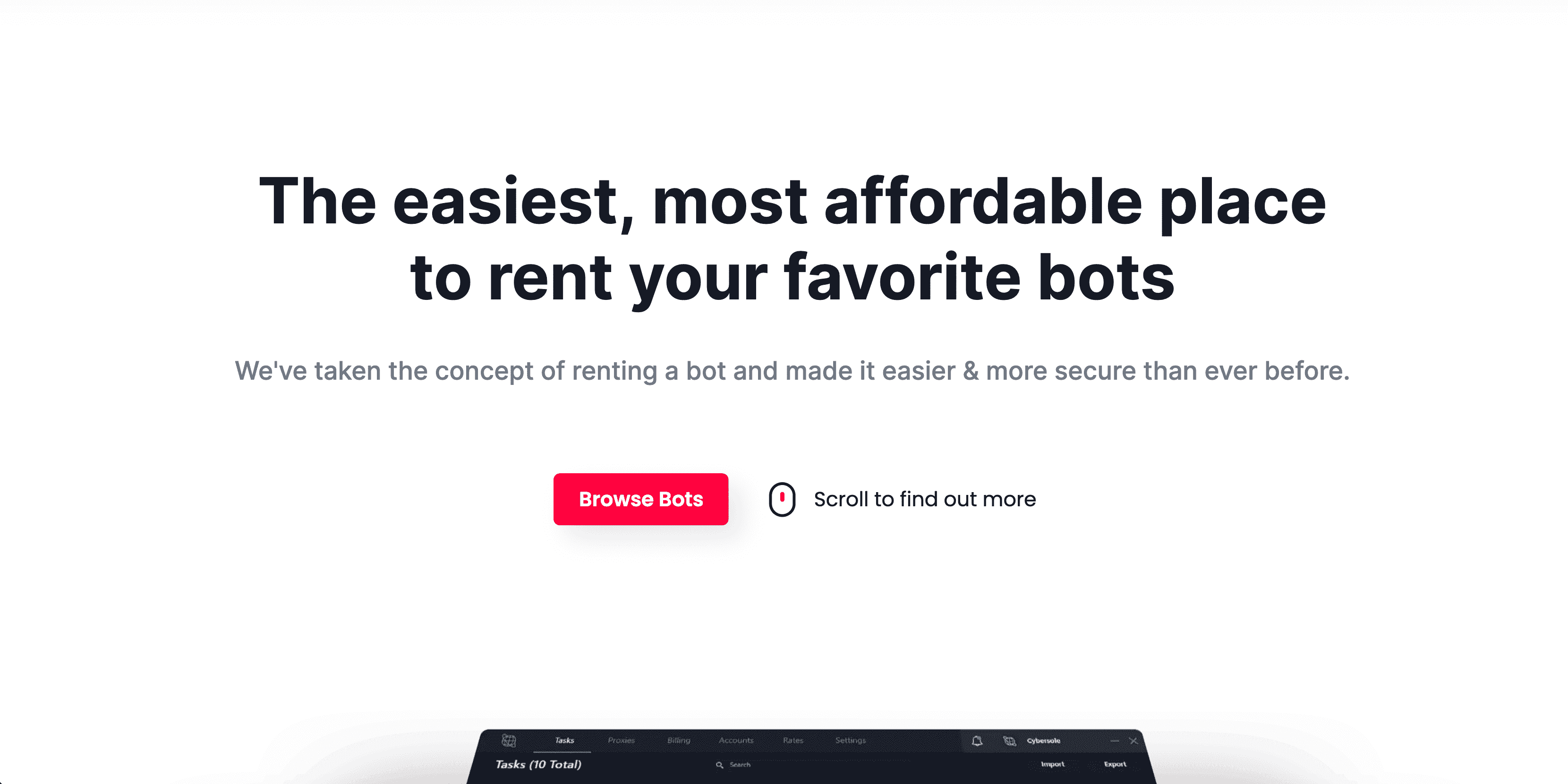 Bot Rentals - Tidal Market